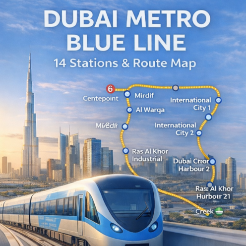 Dubai Metro Blue Line Route & Stations Guide 2025